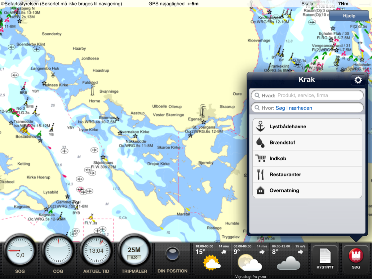 Sejl med Kraks nye elektroniske søkort - Minbåd.dk